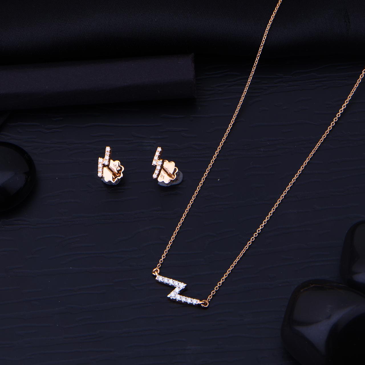 Real Diamond Chain Set (DD18-11-DDE18-11) | Satva Gold