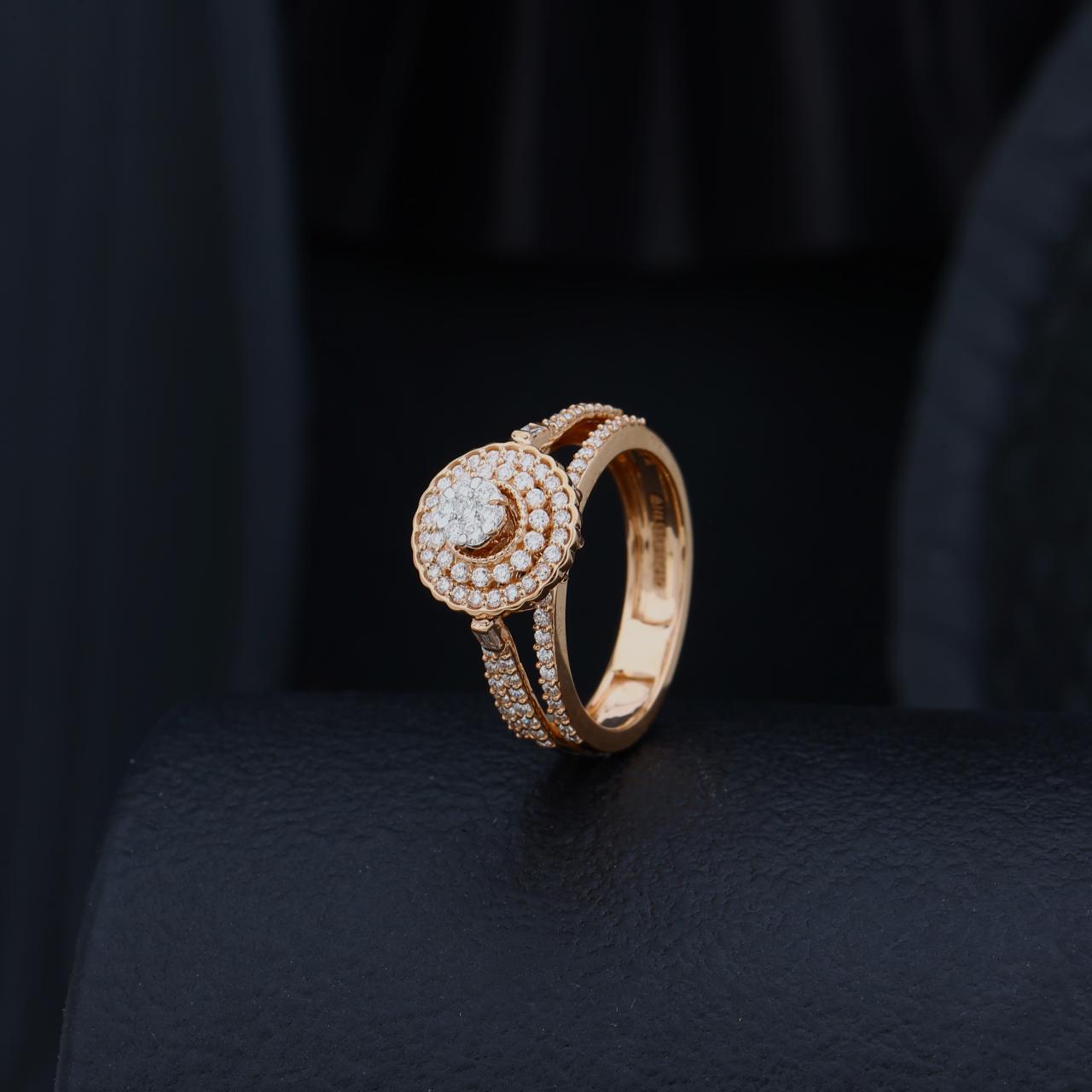 Silvara Real Diamond Ring (DLR14-58) | Satva Gold